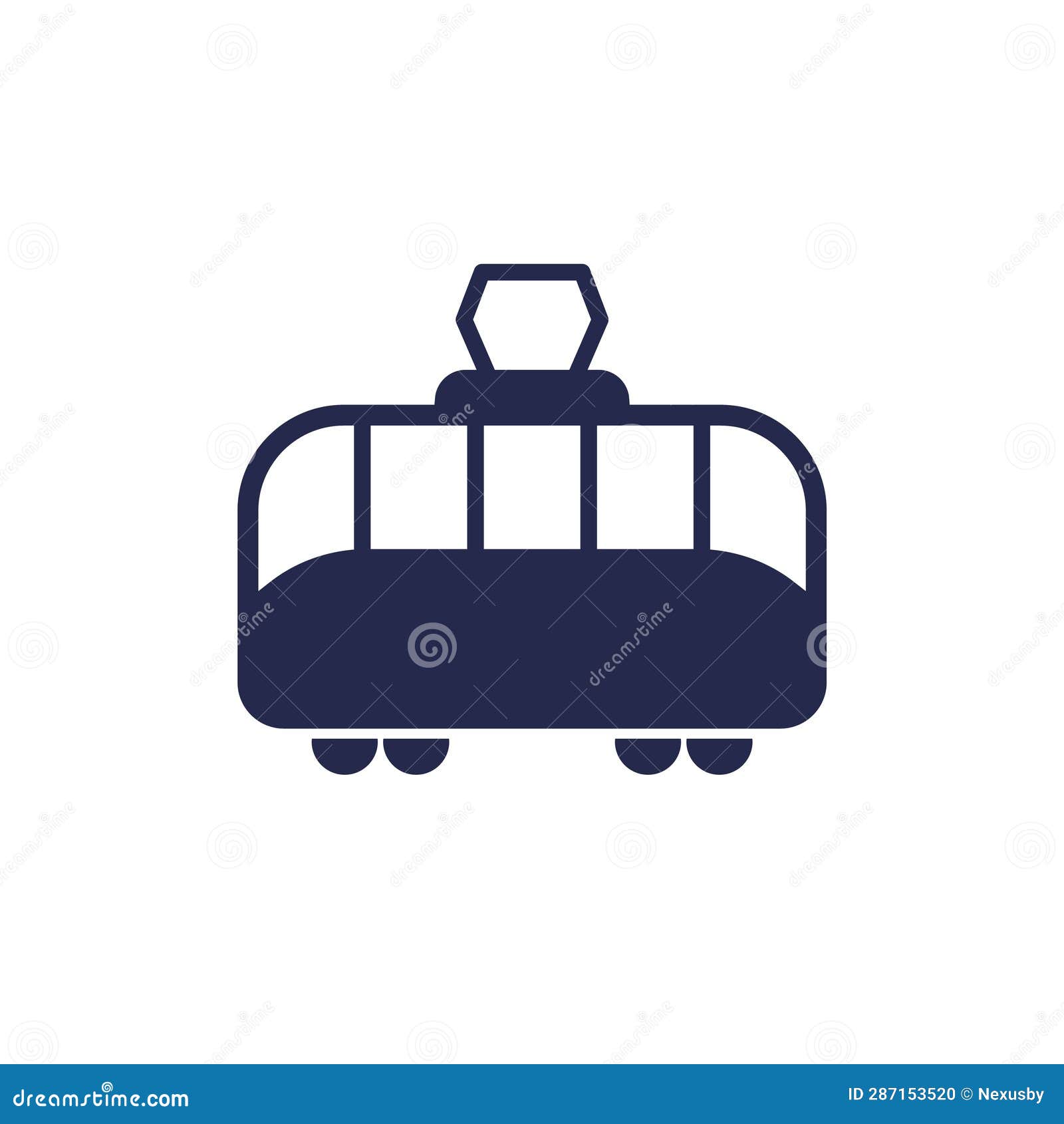 Tram Icon, Side View, Vector Stock Vector - Illustration of clean, icon ...