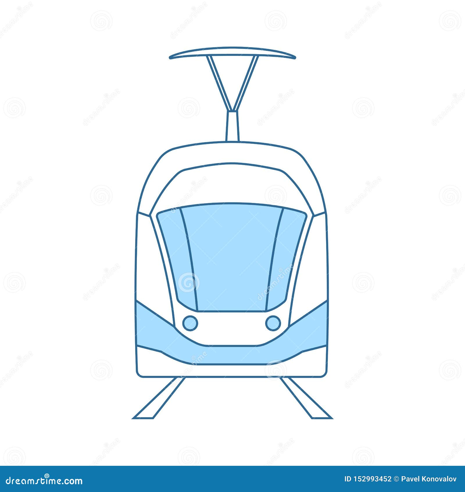 Tram Icon stock vector. Illustration of vector, road - 152993452