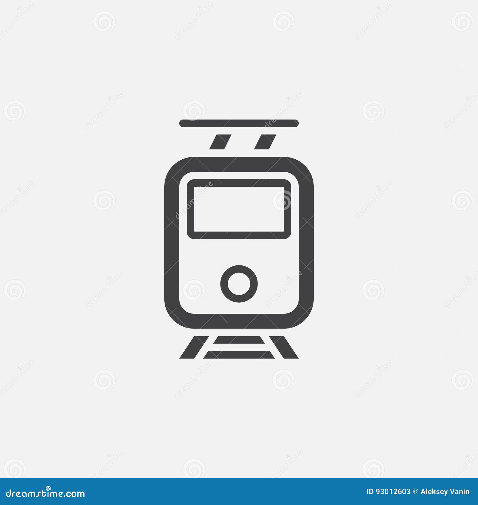 Tram Icon, Vector Logo, Linear Pictogram Isolated on White, Pixel ...