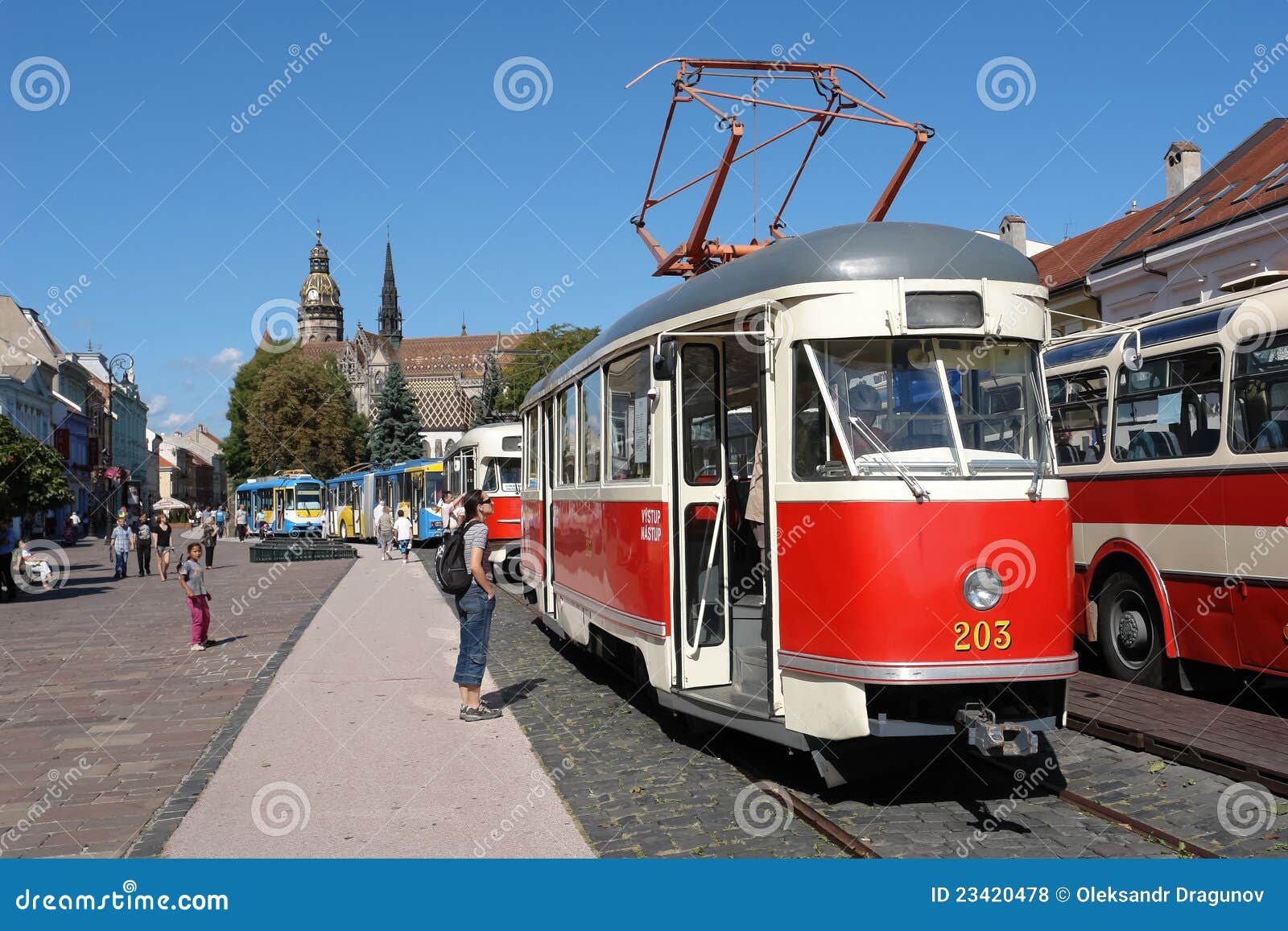 Tram in Kosice. editorial stock photo. Image of europe - 23420478