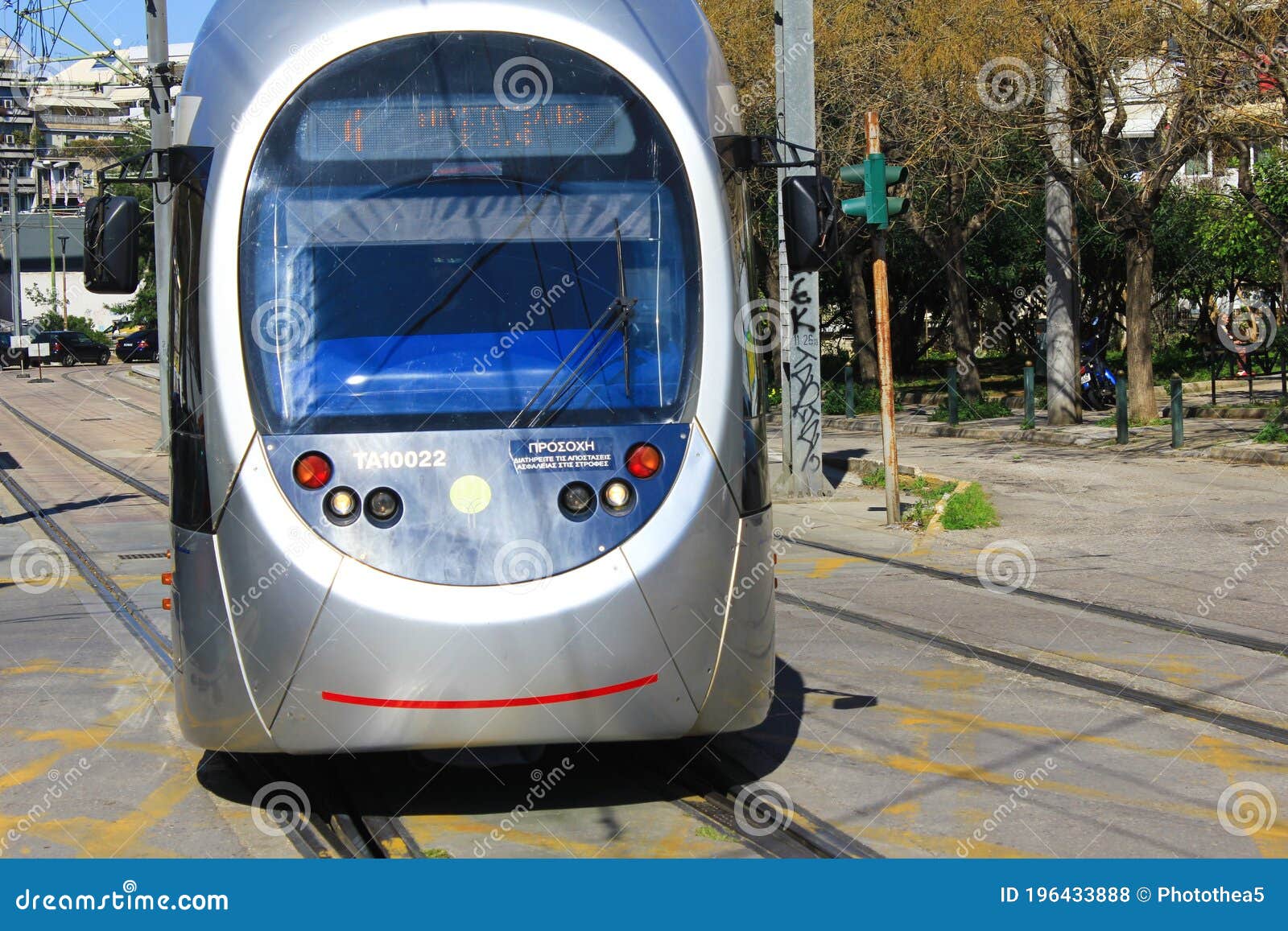 Tram Line in Athens, Greece Editorial Stock Photo - Image of public ...
