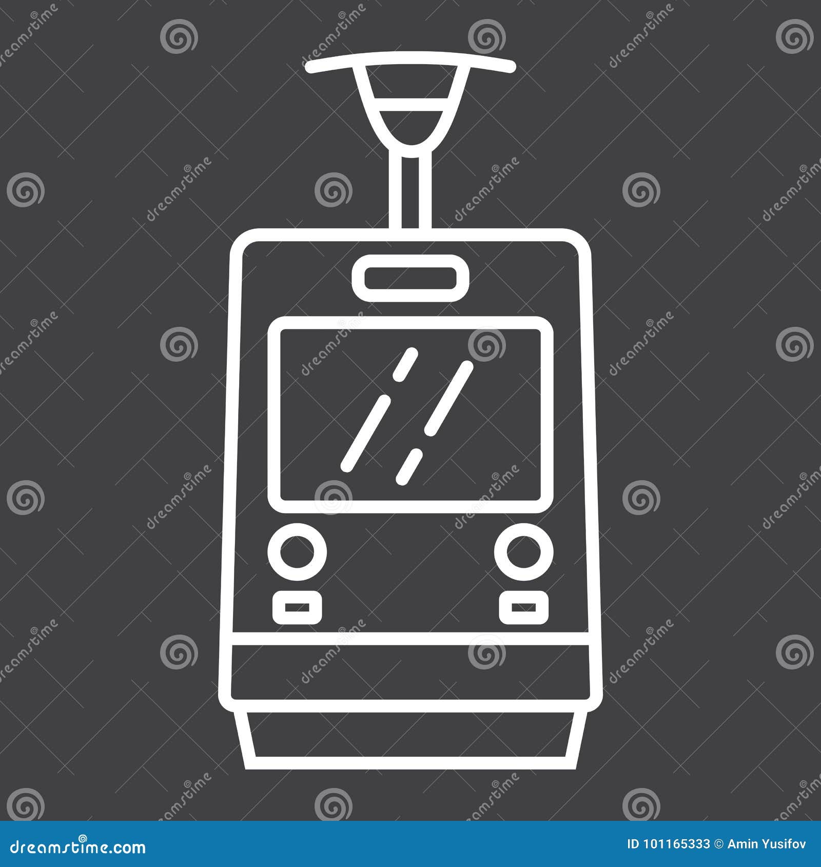 Tram, In Line Design. Tram, Streetcar, Urban Transport, Public Transit ...
