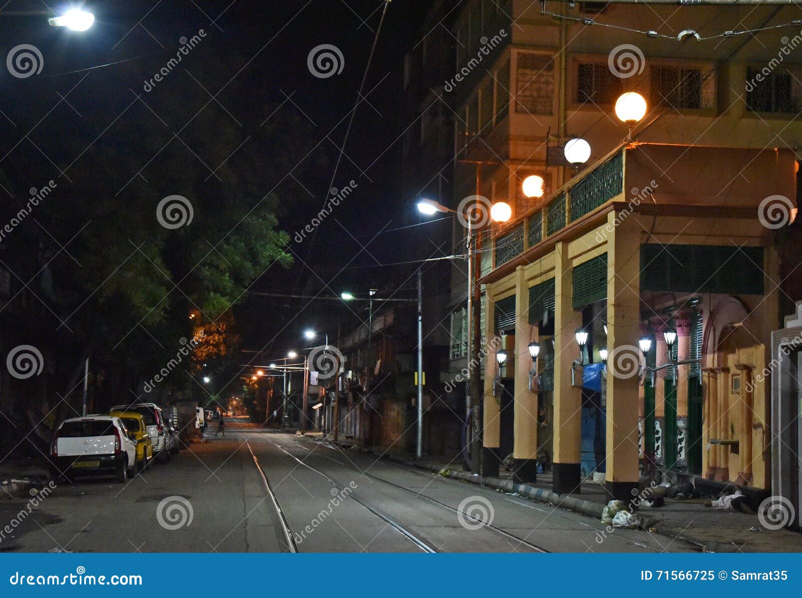Tram Line editorial image. Image of asian, night, tram - 71566725