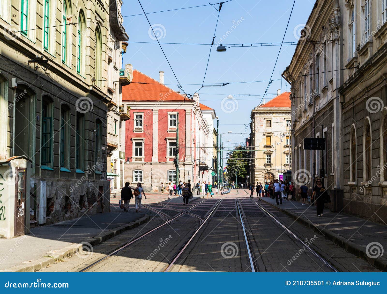 Tram Lines in the City Center of Timisoara Editorial Photo - Image of ...