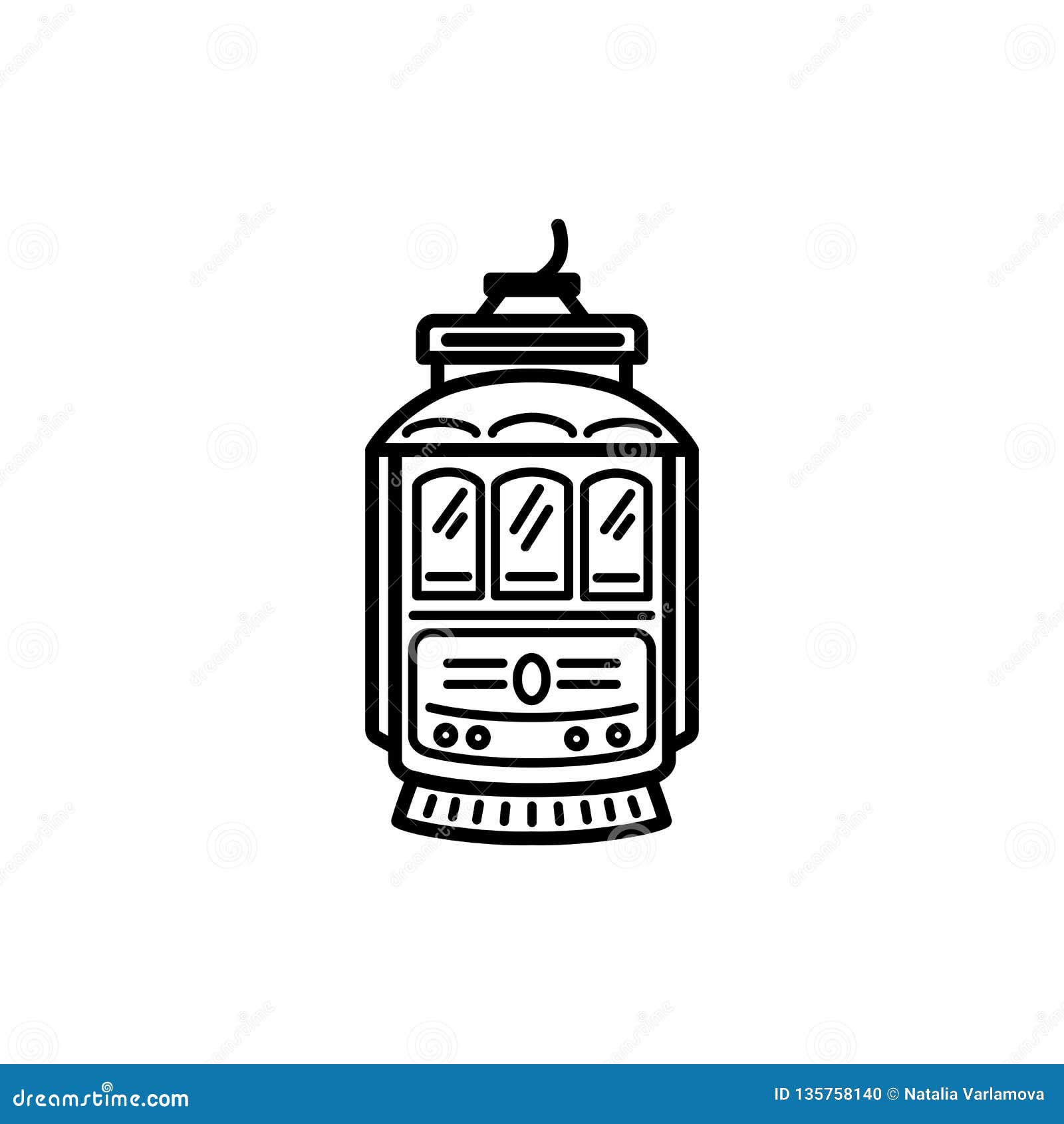 Tram logo design stock illustration. Illustration of portugal - 135758140