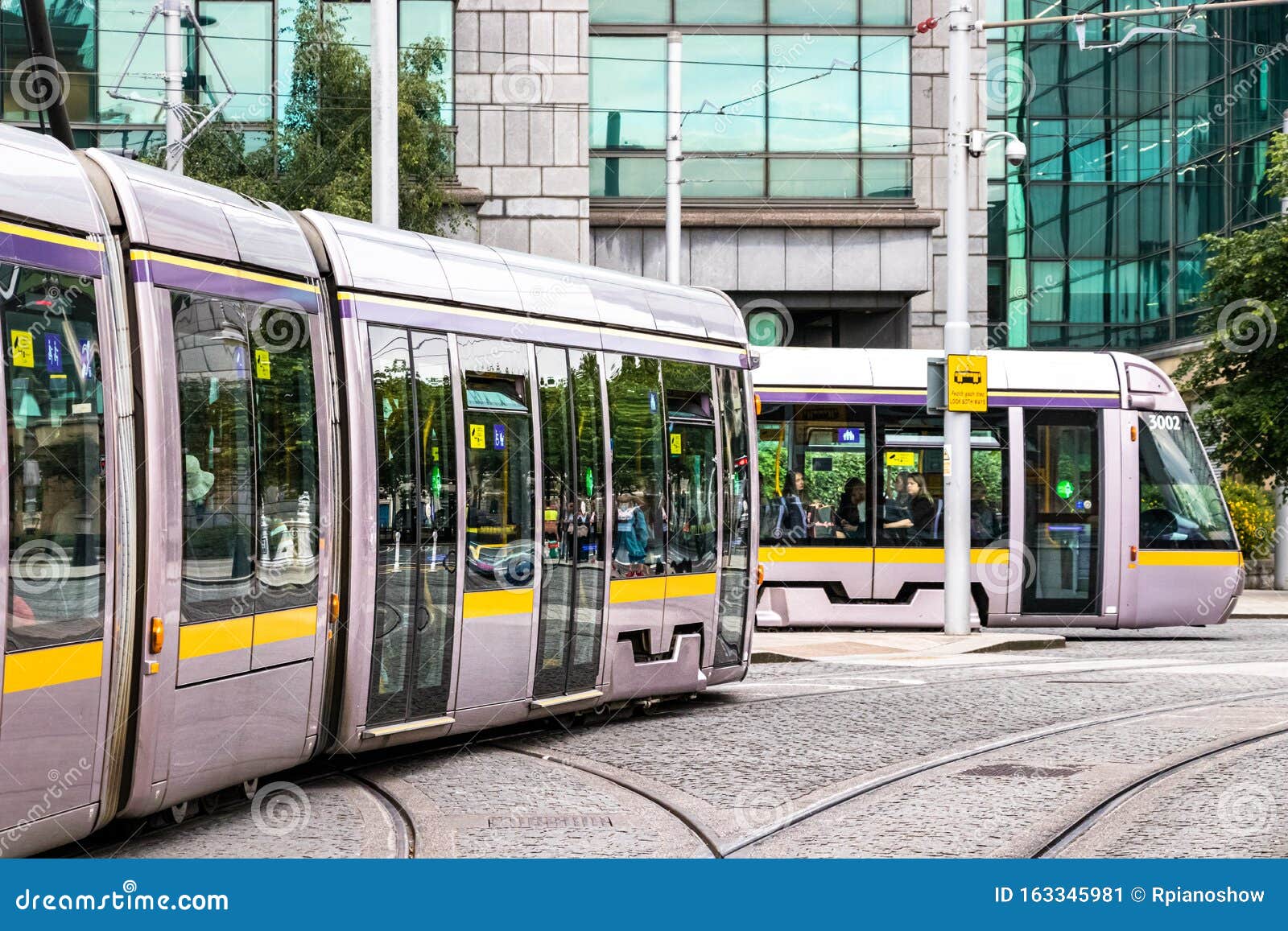 The Tram Luas Direction Taliaght in Dublin, Ireland Editorial Photo ...