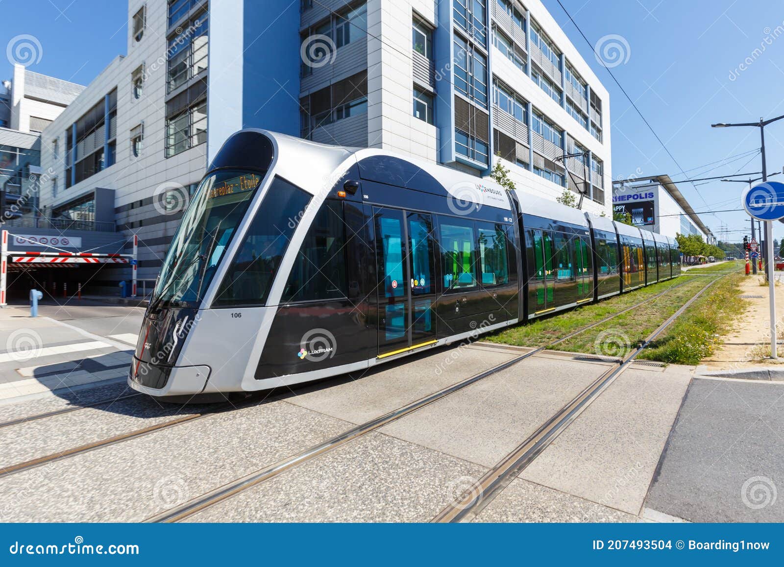 Tram Luxtram Train Public Transit Transport in Luxembourg Editorial ...