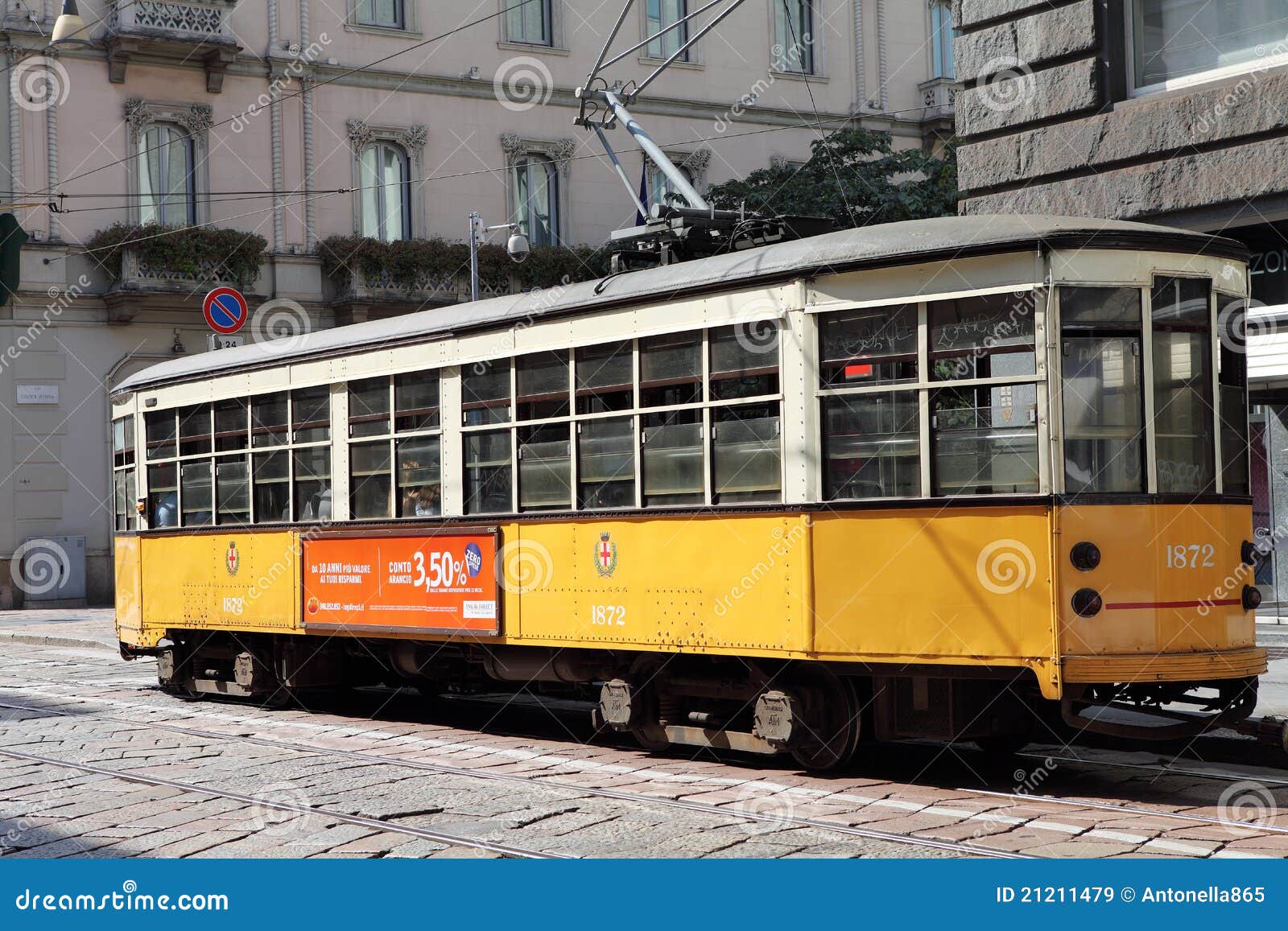 Tram in Milan, Italy editorial stock image. Image of italy - 21211479