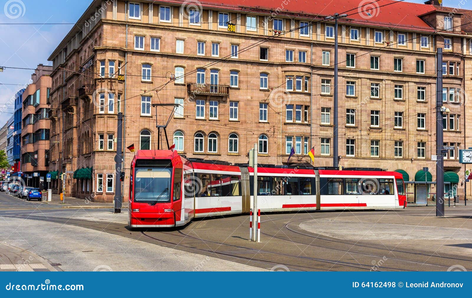 Tram Near Railway Station in Nuremberg Stock Photo - Image of public ...