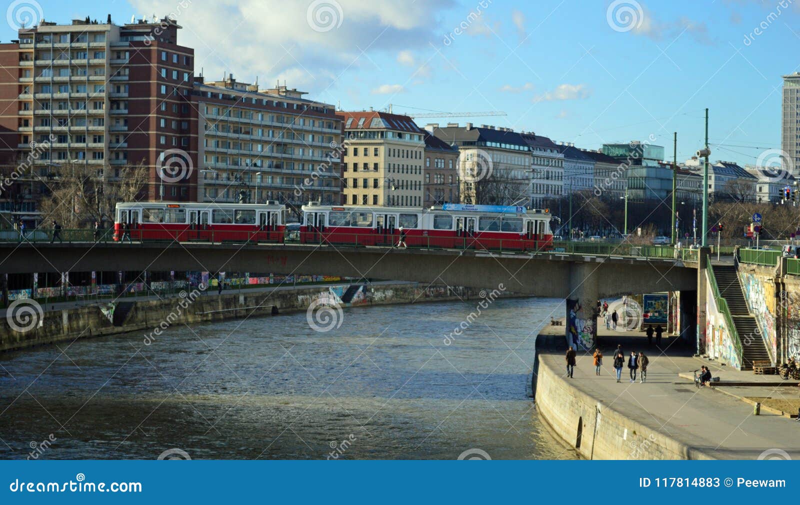 Tram Over the Danube Canal Vienna Editorial Stock Photo - Image of ... Tram Over the Danube Canal Vienna Editorial Stock Photo - Image of ...
