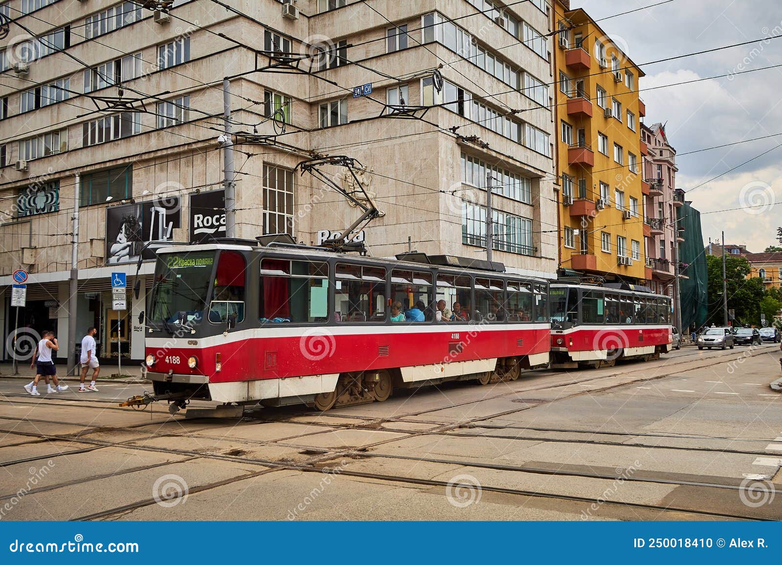 Tram in Sofia editorial image. Image of sofia, streets - 250018410