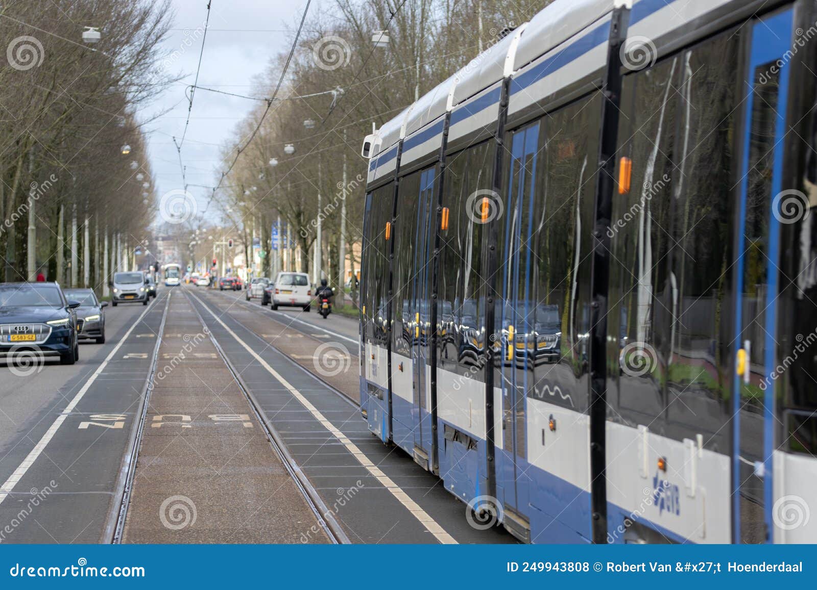 Tram 19 Passing by at Amsterdam the Netherlands 5-2-2022 Editorial ...