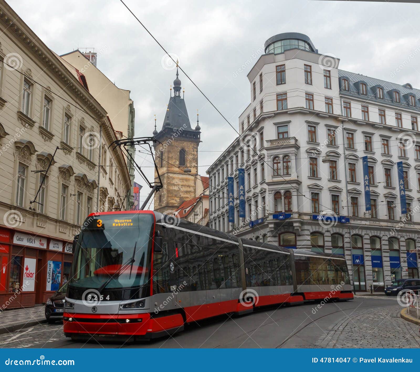 Tram in Prague. editorial photography. Image of european - 47814047