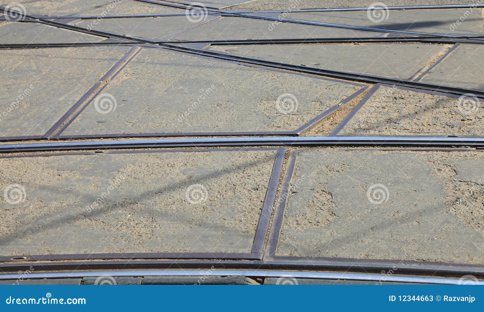 Tram rails stock image. Image of line, urban, close, texture - 12344663