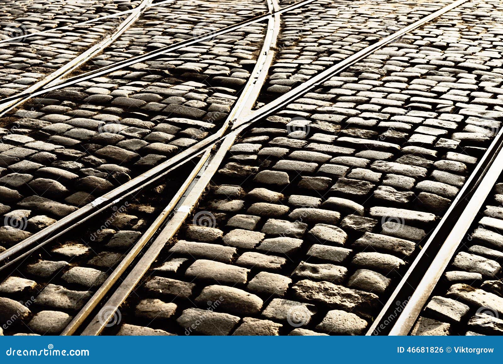Tram Rails And Cables Scenery. Tramway Tracks And Traction Photo ...