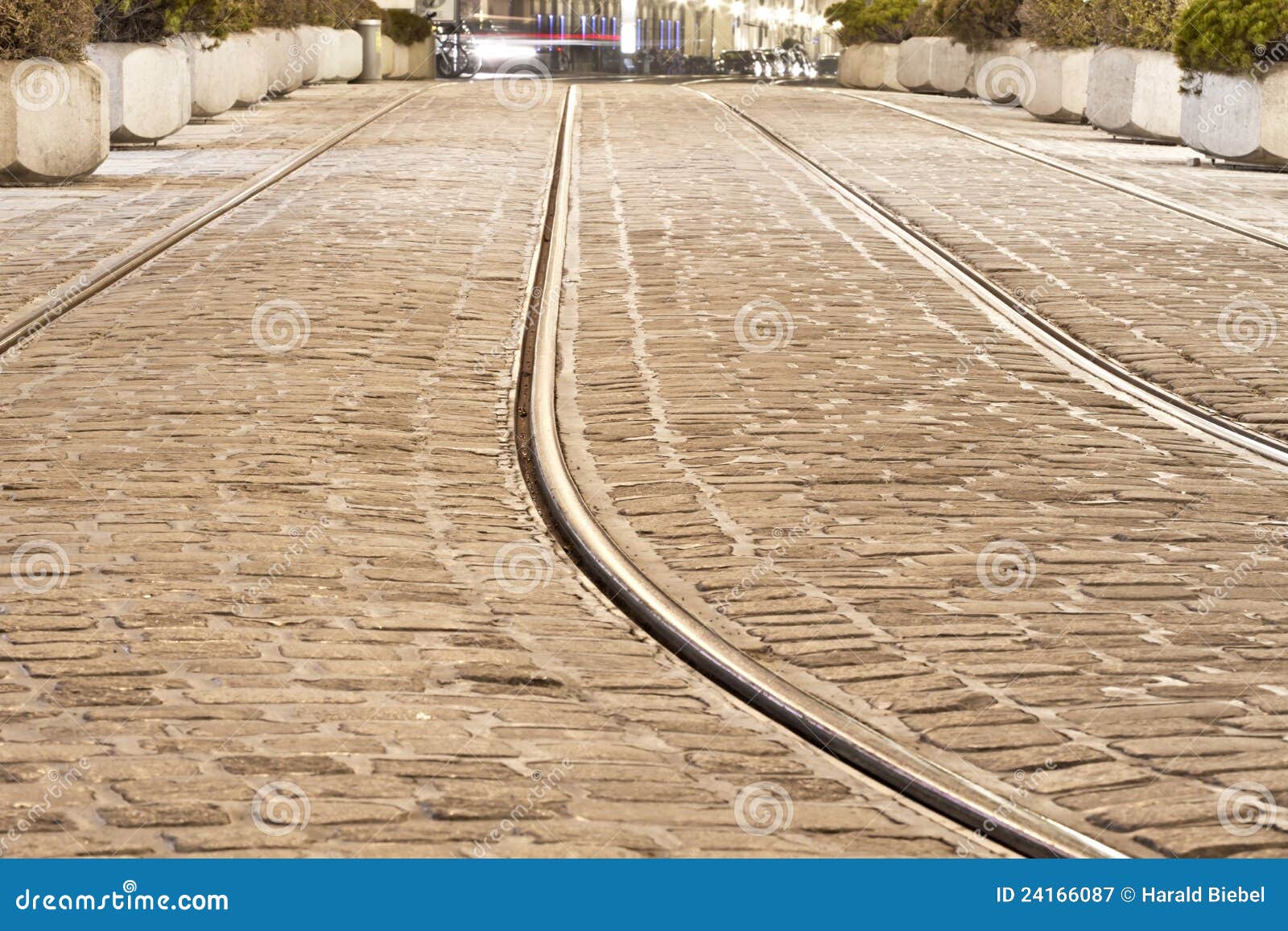 Tram Rails in Historic Munich, Germany Stock Image - Image of rail ...