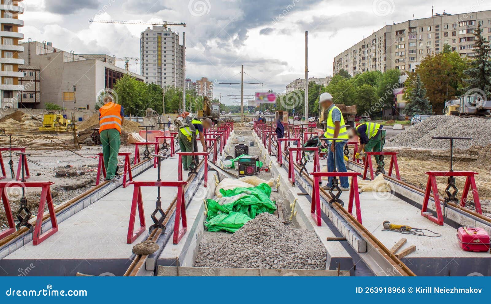 Tram Rails at the Stage of Their Installation and Integration into ...