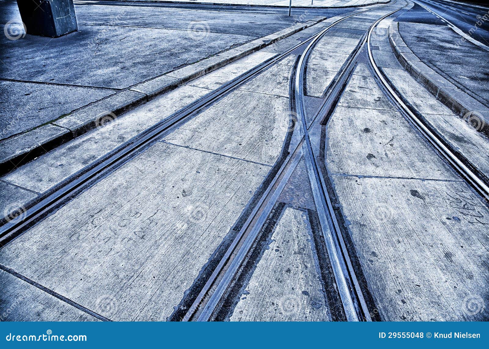 Tram Rails And Cables Scenery. Tramway Tracks And Traction Photo ...