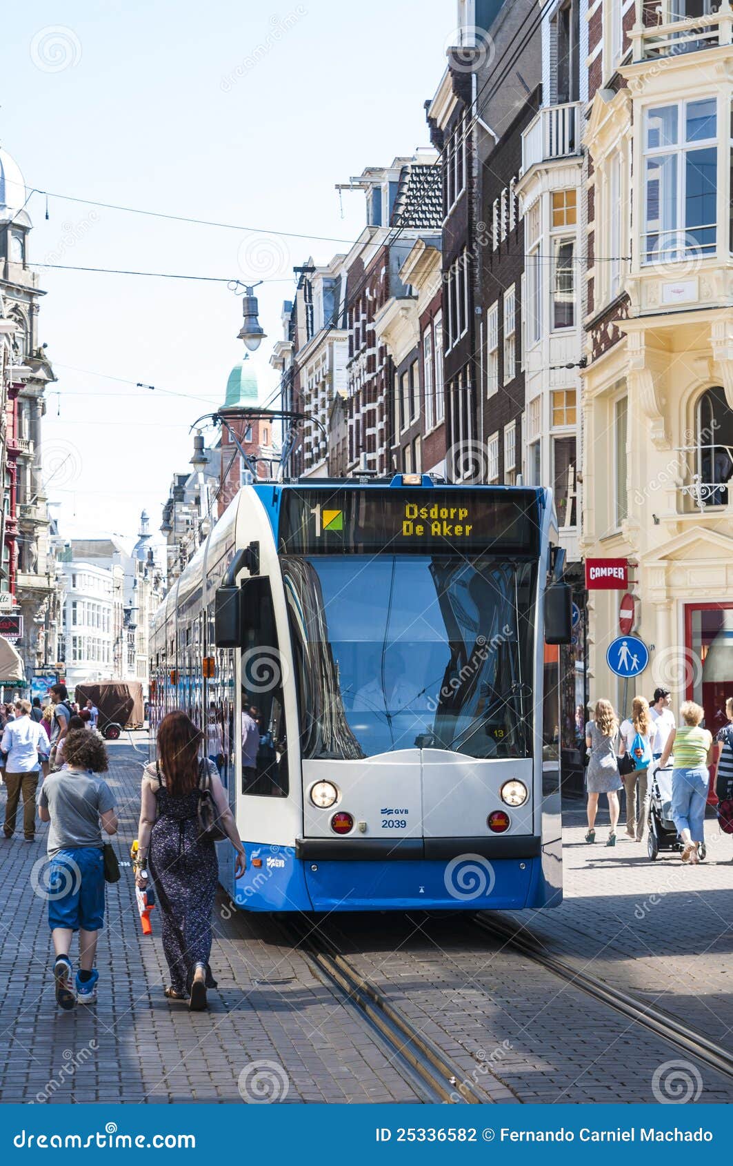 Tram Running in the City Centre among Pedestrians Editorial Photography ...