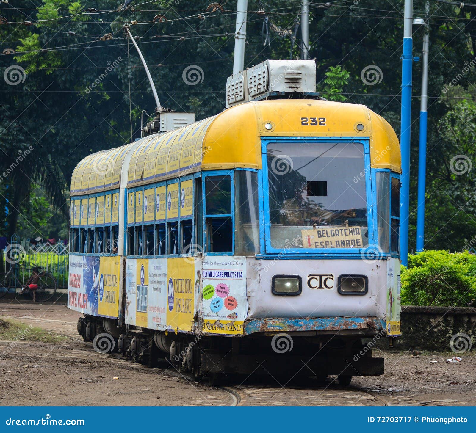 A Tram Running on the Track in Kolkata, India Editorial Photography ...