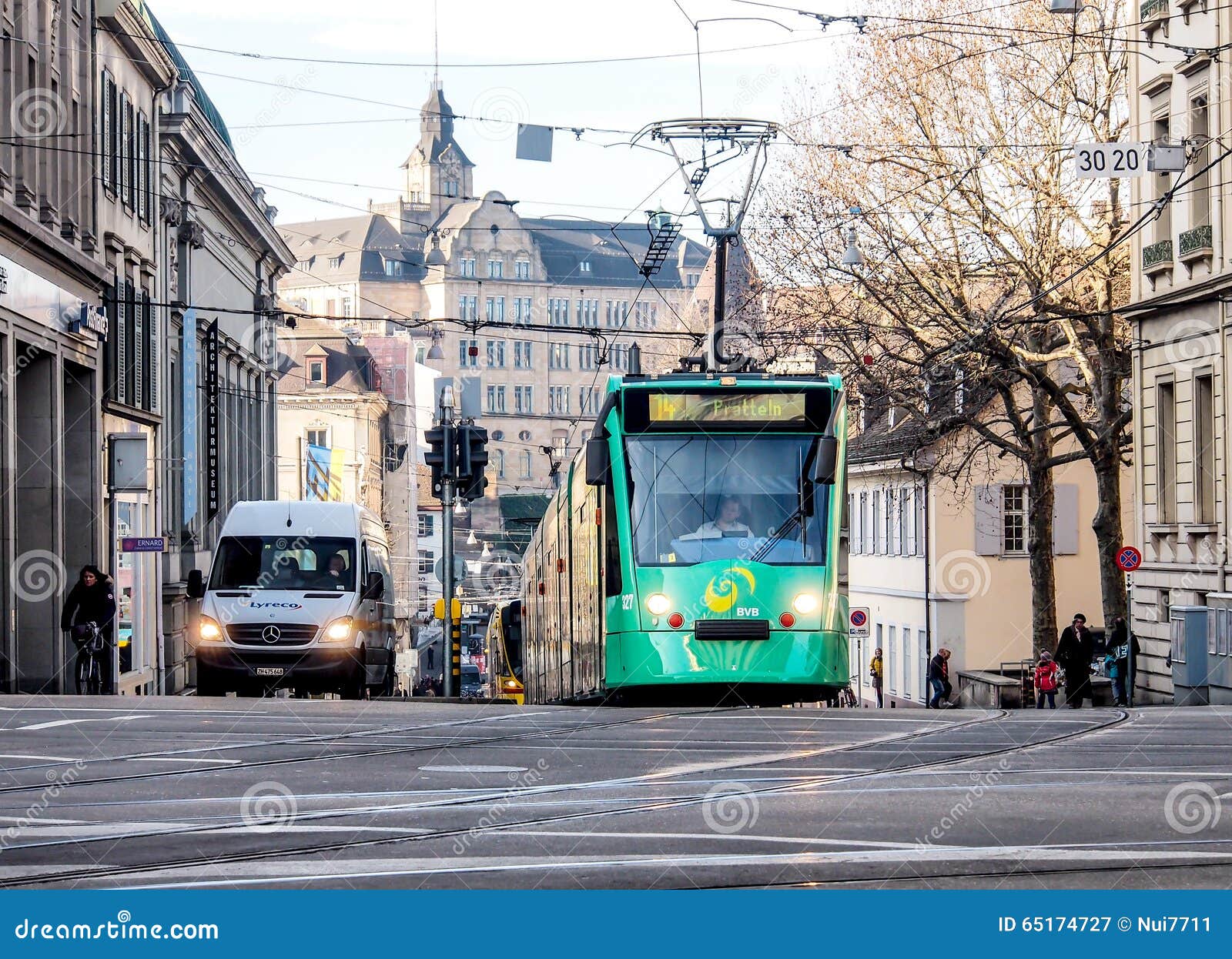 Tram on Service in Basel, Switzerland Editorial Photography - Image of ...