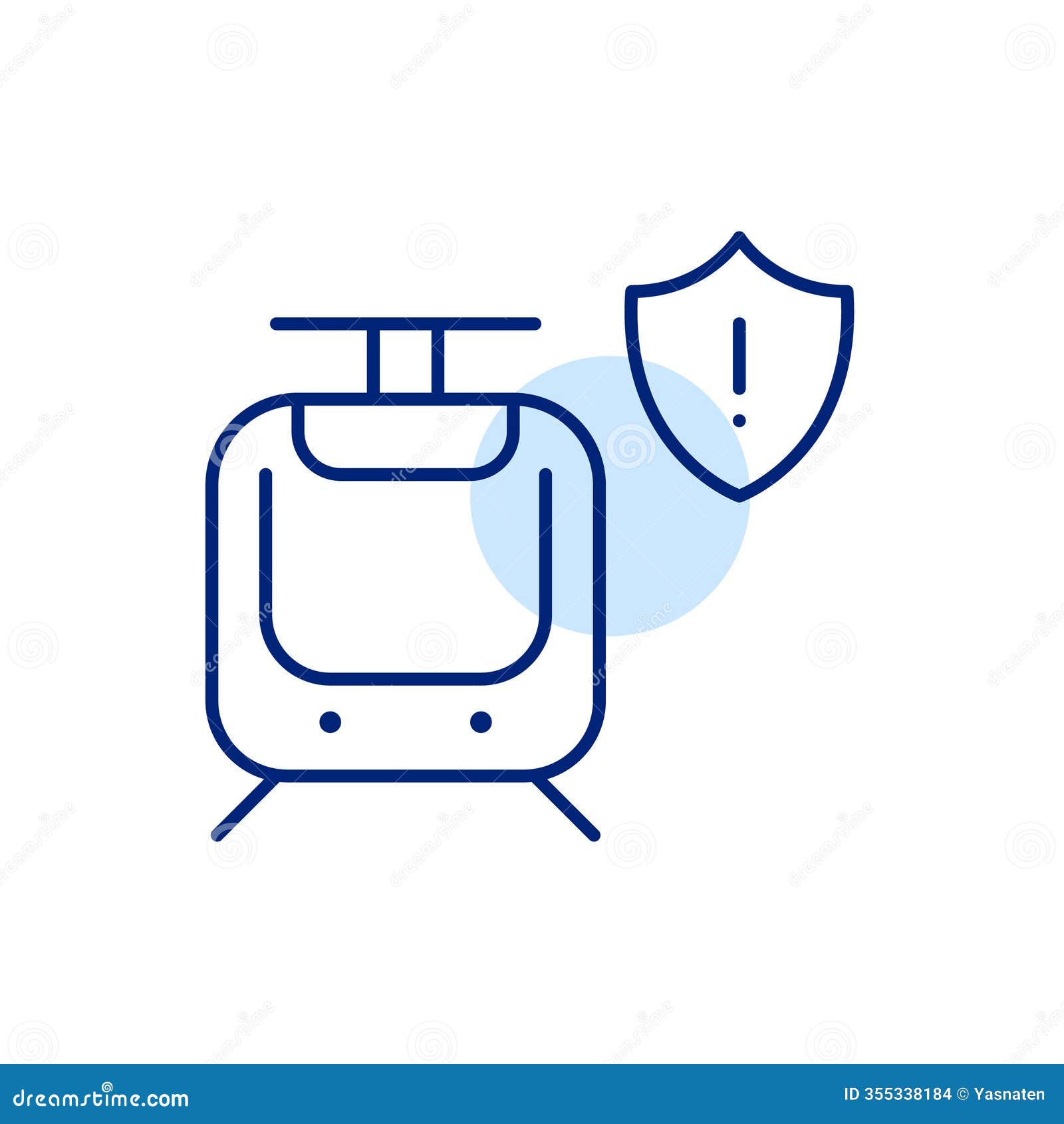 Tram, Shield and Exclamation Mark. Road and Transport Safety, Danger ...