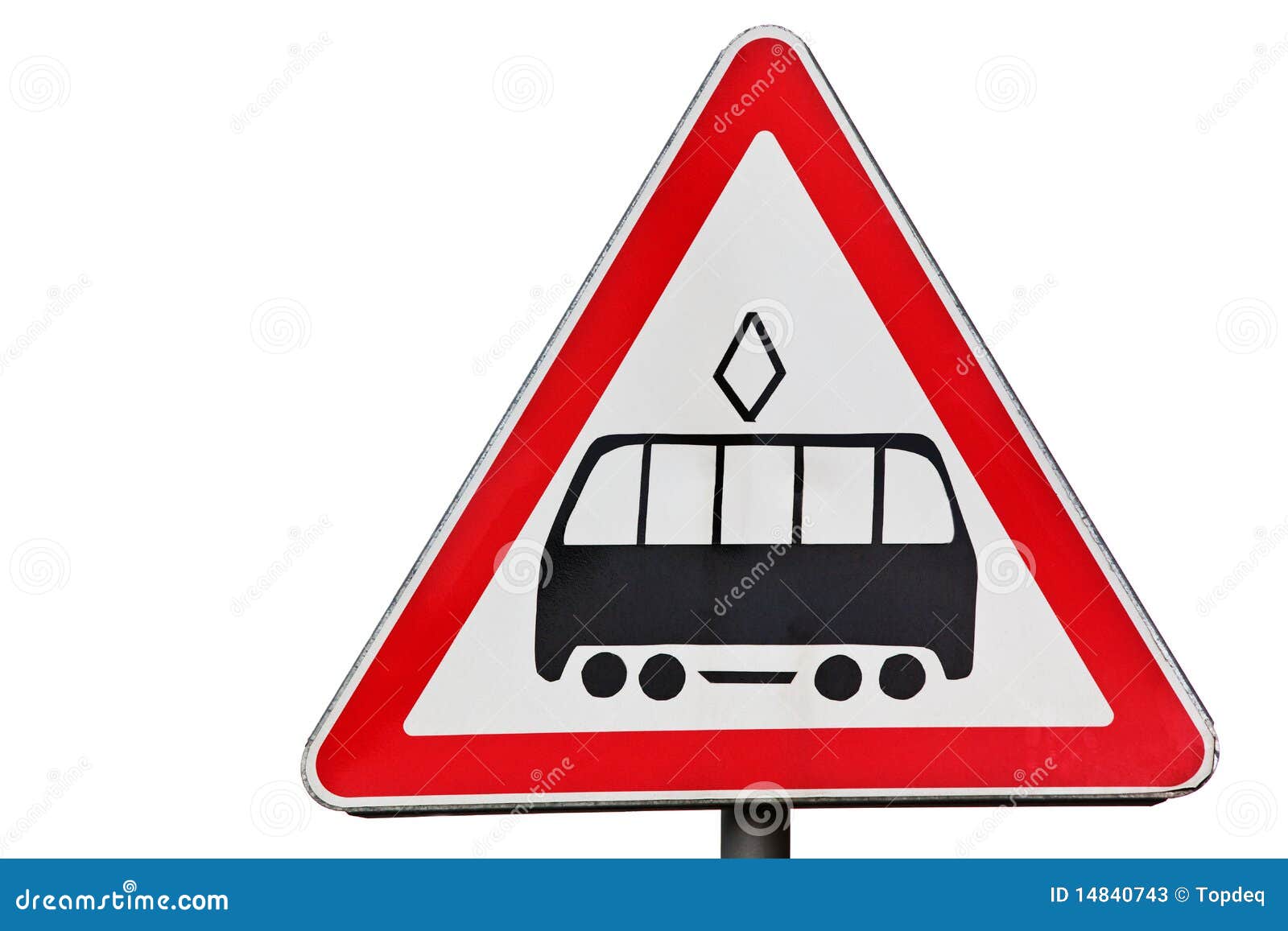 Tram Sign stock image. Image of horizontal, white, transportation ...