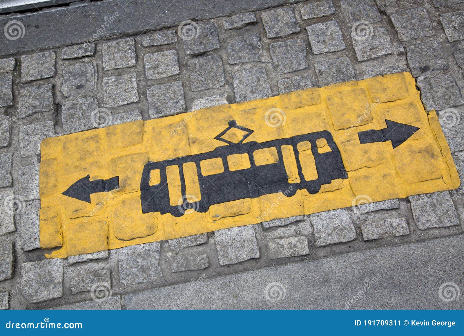 Tram Sign stock image. Image of transport, diagonal - 191709311