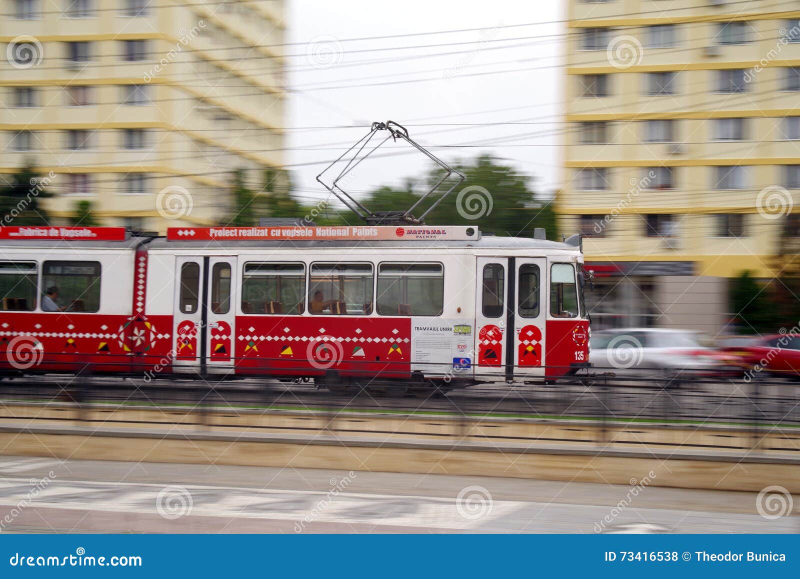 Penning. Speeding Tram - Iasi, Romania Editorial Stock Photo - Image of ...