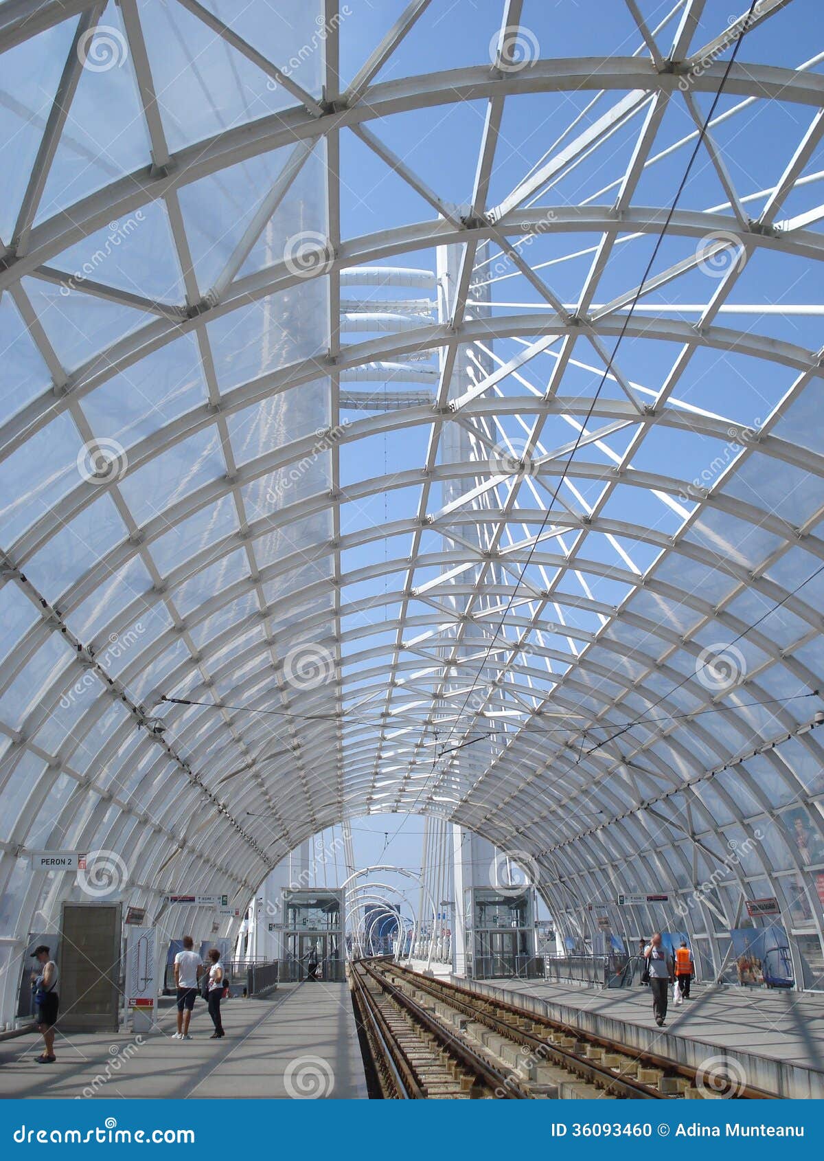 Tram Station on Basarab Overpass in Bucharest Stock Photo - Image of ...