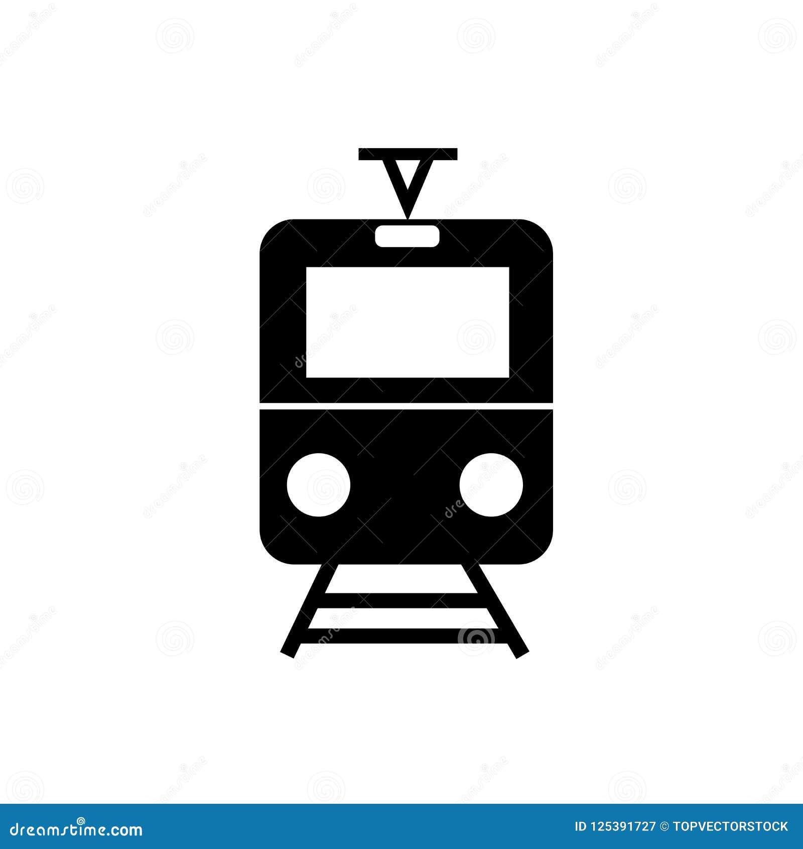 Tram Stop Icon Vector Isolated on White Background, Tram Stop Si Stock ...