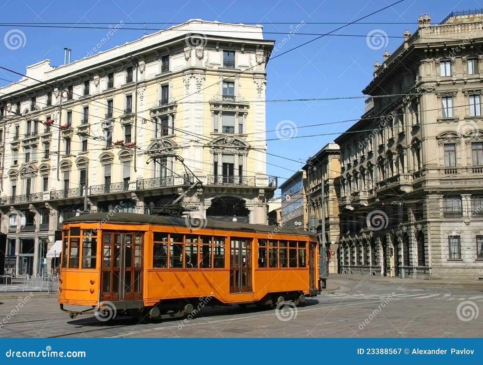 Tram in the street cities stock image. Image of metal - 23388567