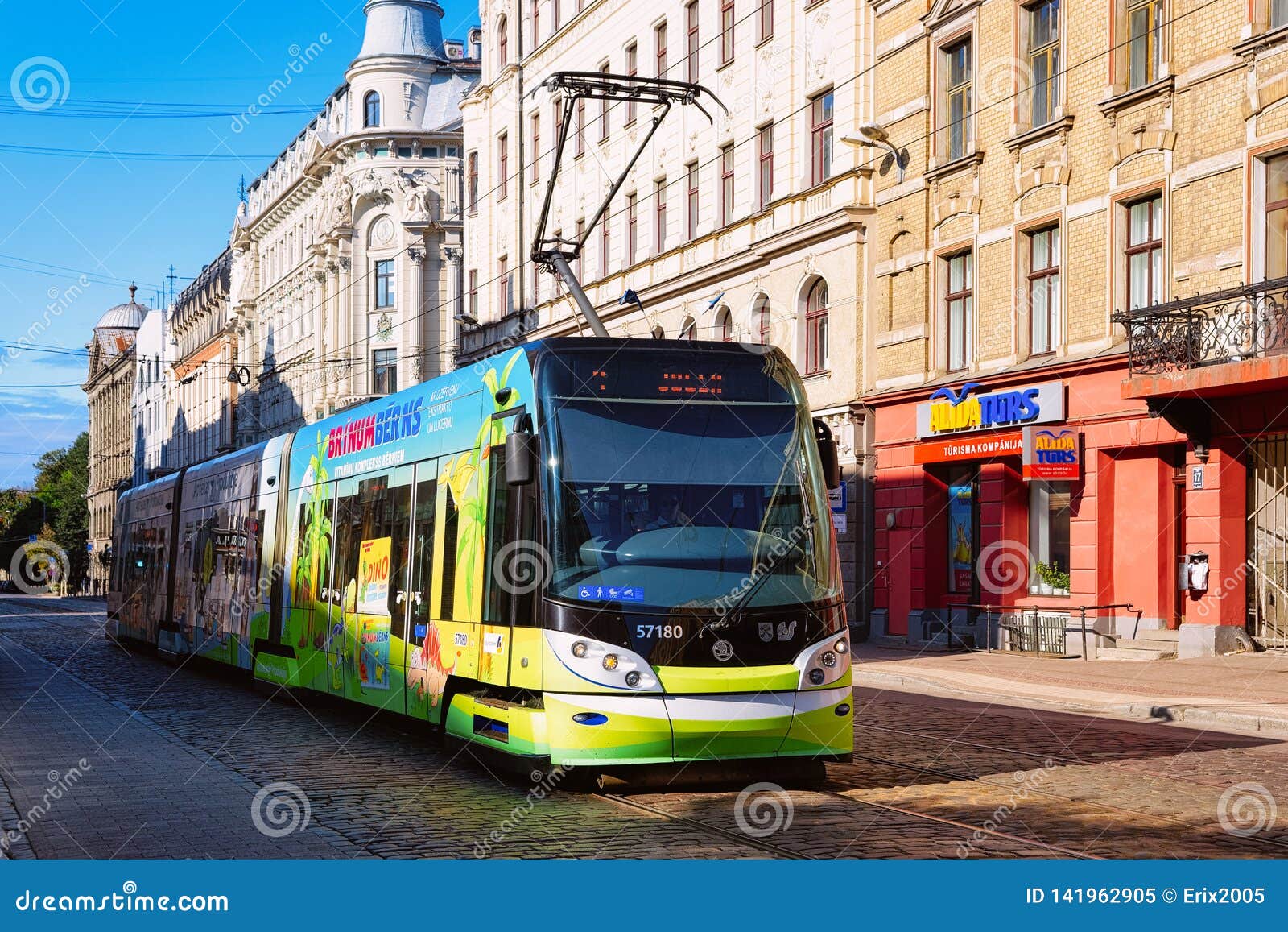 Tram in Street of Riga Latvia Editorial Image - Image of tourist, view ...