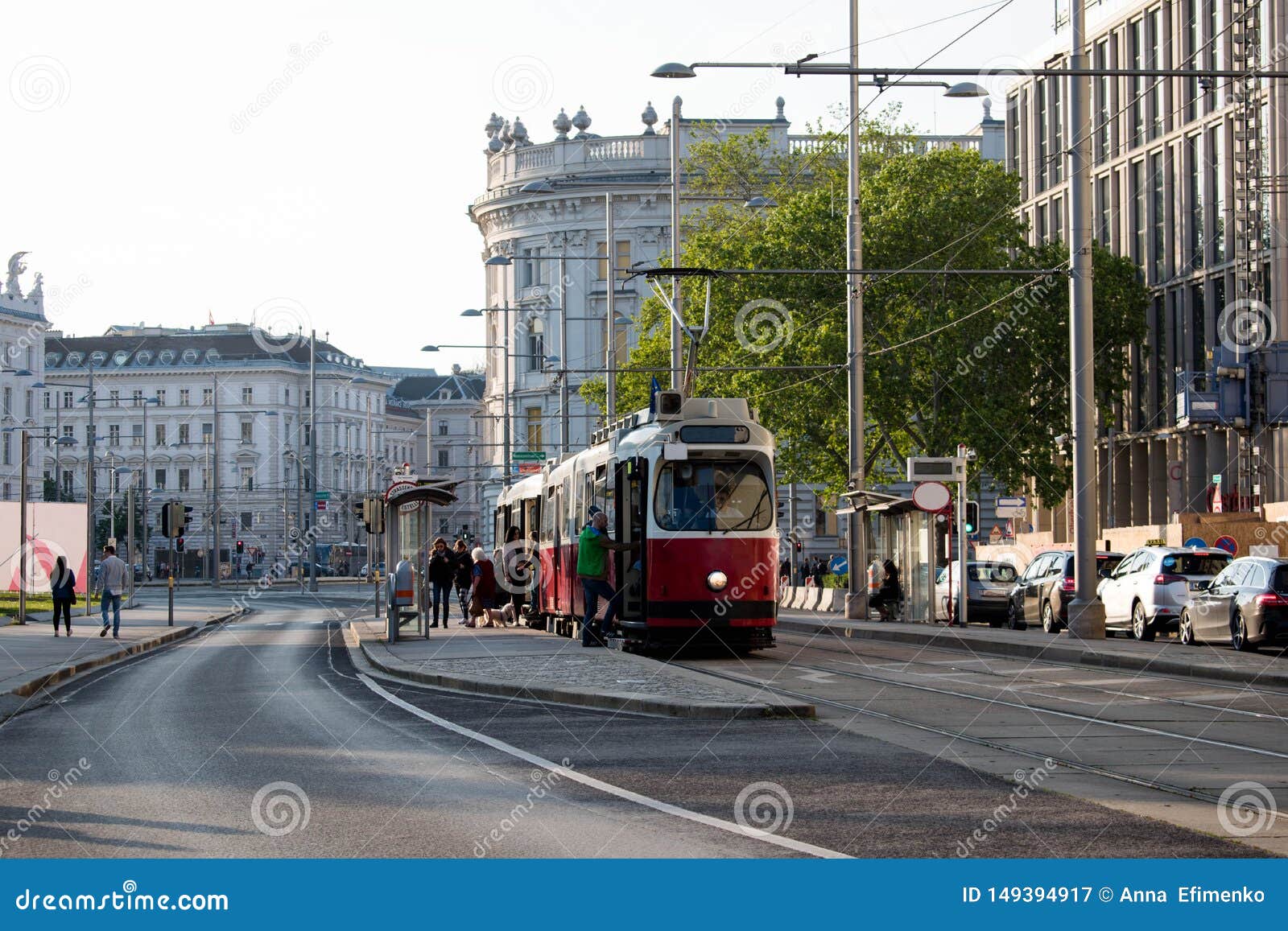 Tram on the Street of Vienna Editorial Photography - Image of rapidly ...