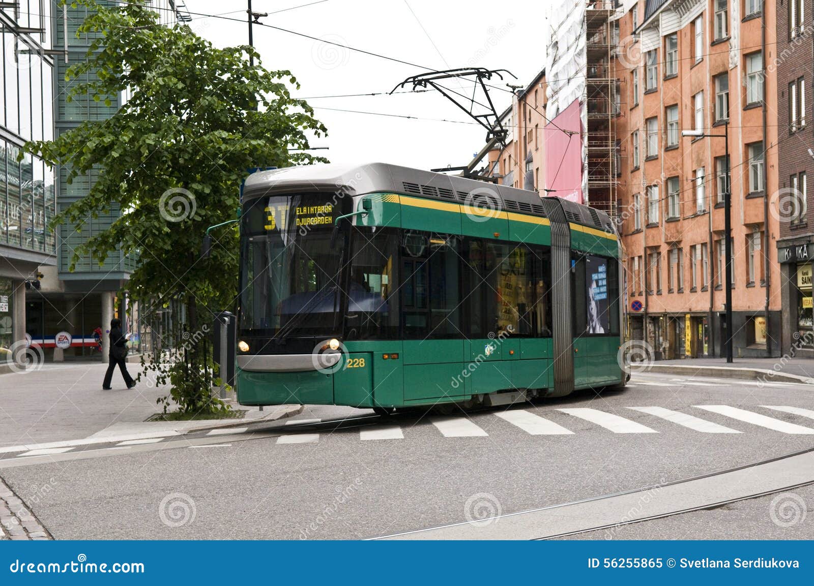 Tram in Streets of Helsinki, Finland Editorial Image - Image of city ...