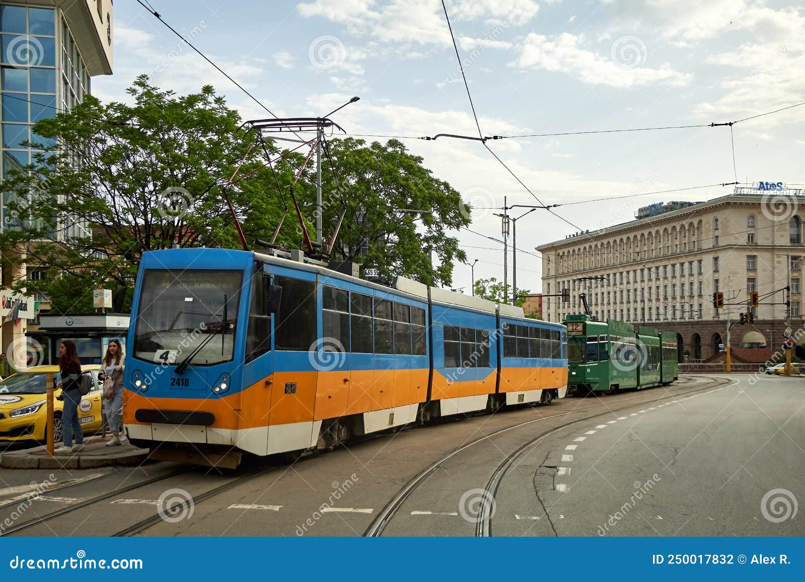 Tram in Sofia editorial photography. Image of europe - 250017832