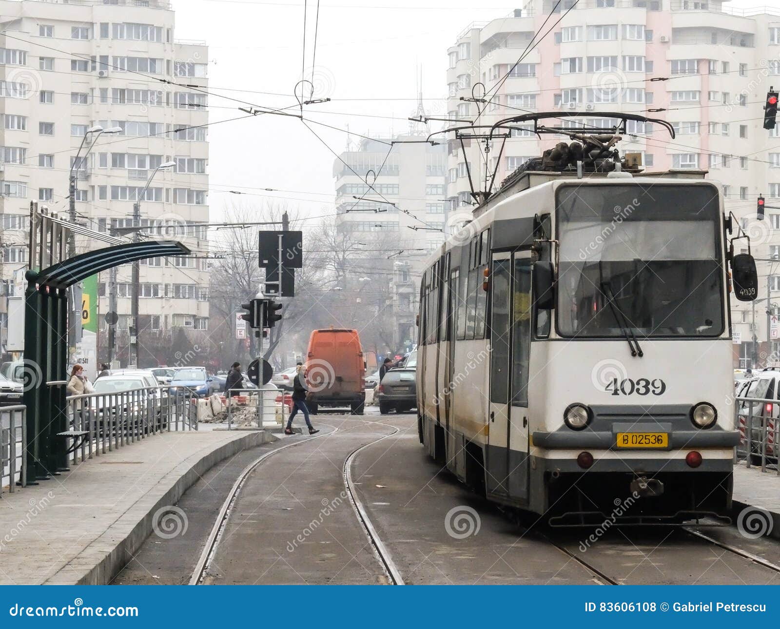 Tram testing editorial stock photo. Image of station - 83606108