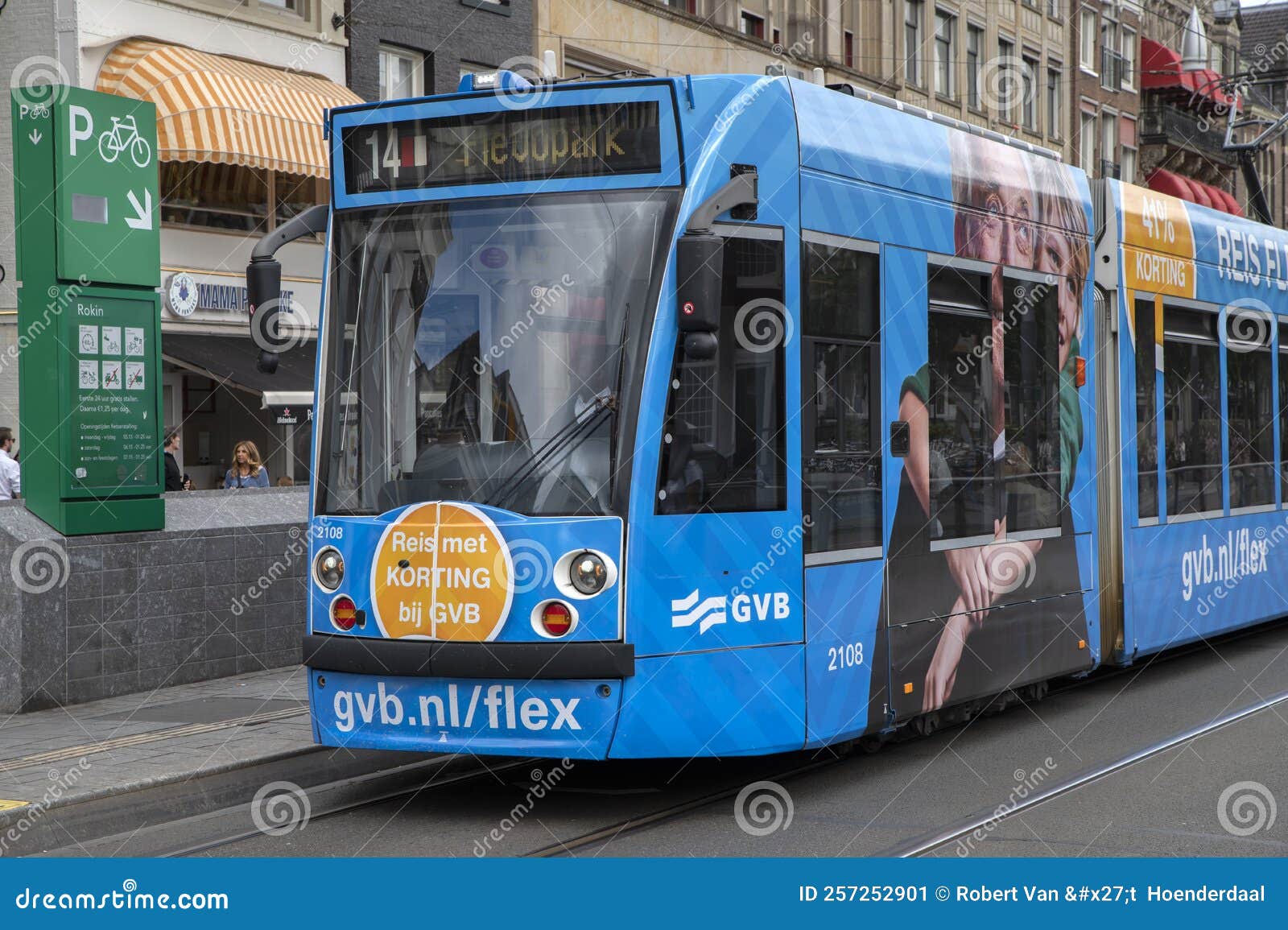 Tram 14 Theme Tram GVB Reis Flex Tea at Amsterdam the Netherlands 15-7 ...