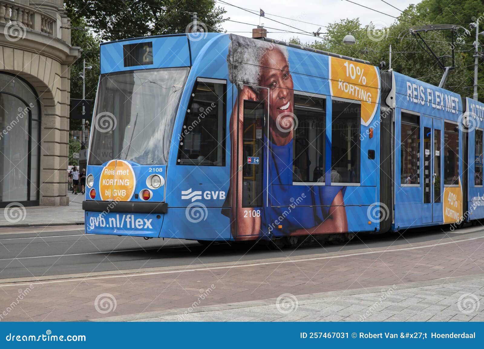 Tram 2 Theme Tram GVB Reis Flex Tea at Amsterdam the Netherlands 23-8 ...