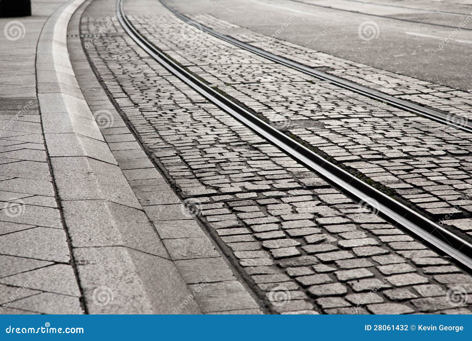 Tram Track Curve stock photo. Image of track, line, background - 28061432