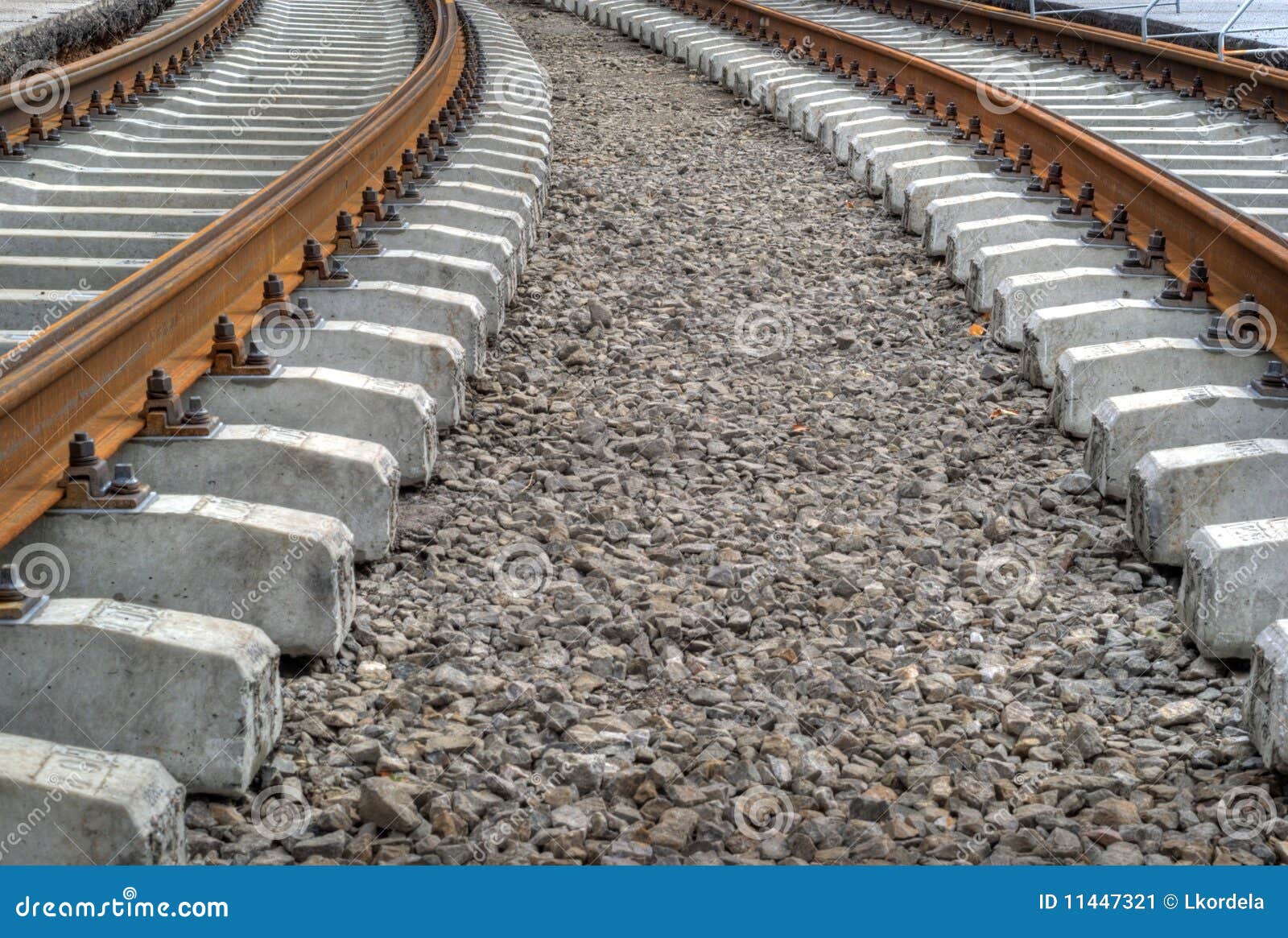 Tram track going left stock image. Image of rail, outdoor - 11447321