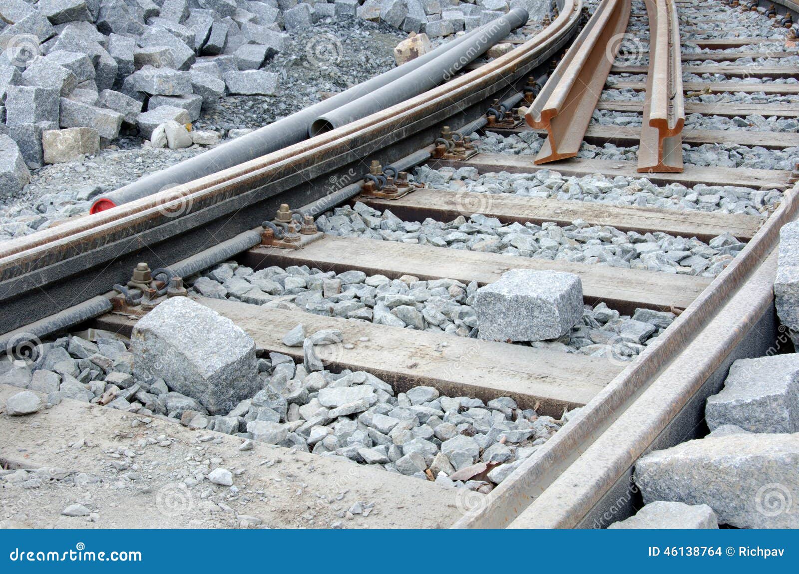 Tram track stock photo. Image of europe, color, focus - 46138764