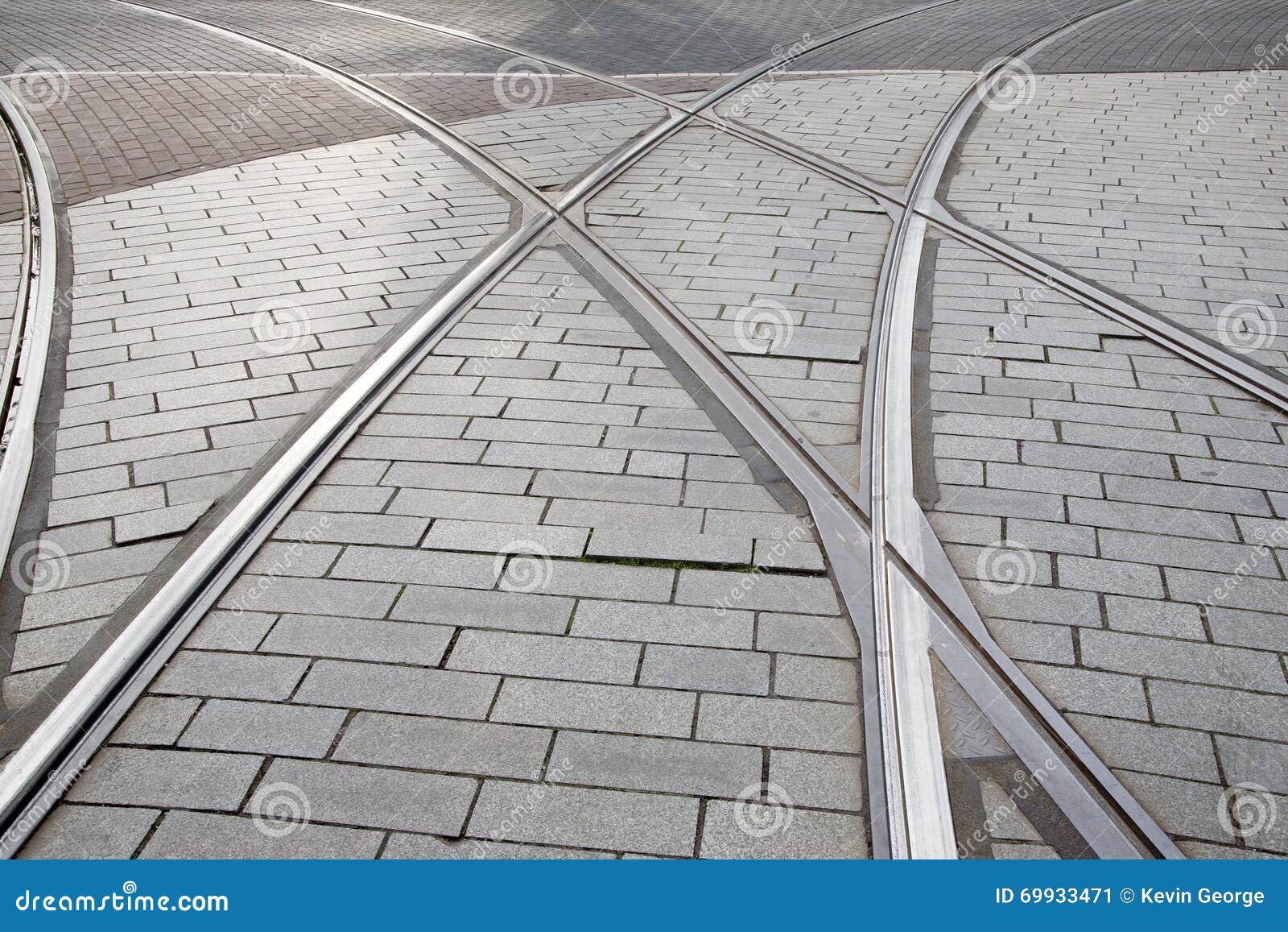Tram Track And Bike Symbol, Dawson Street; Dublin Royalty-Free Stock ...