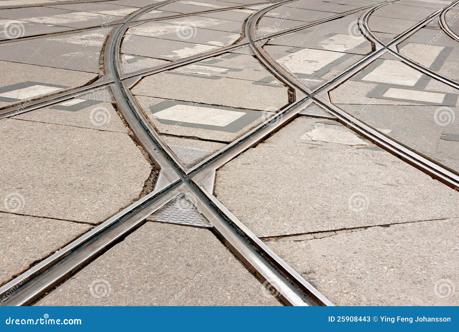 Tram tracks stock image. Image of traffic, switch, metal - 25908443