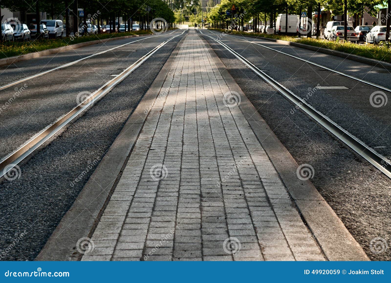 Tram tracks stock image. Image of tracks, city, shadows - 49920059