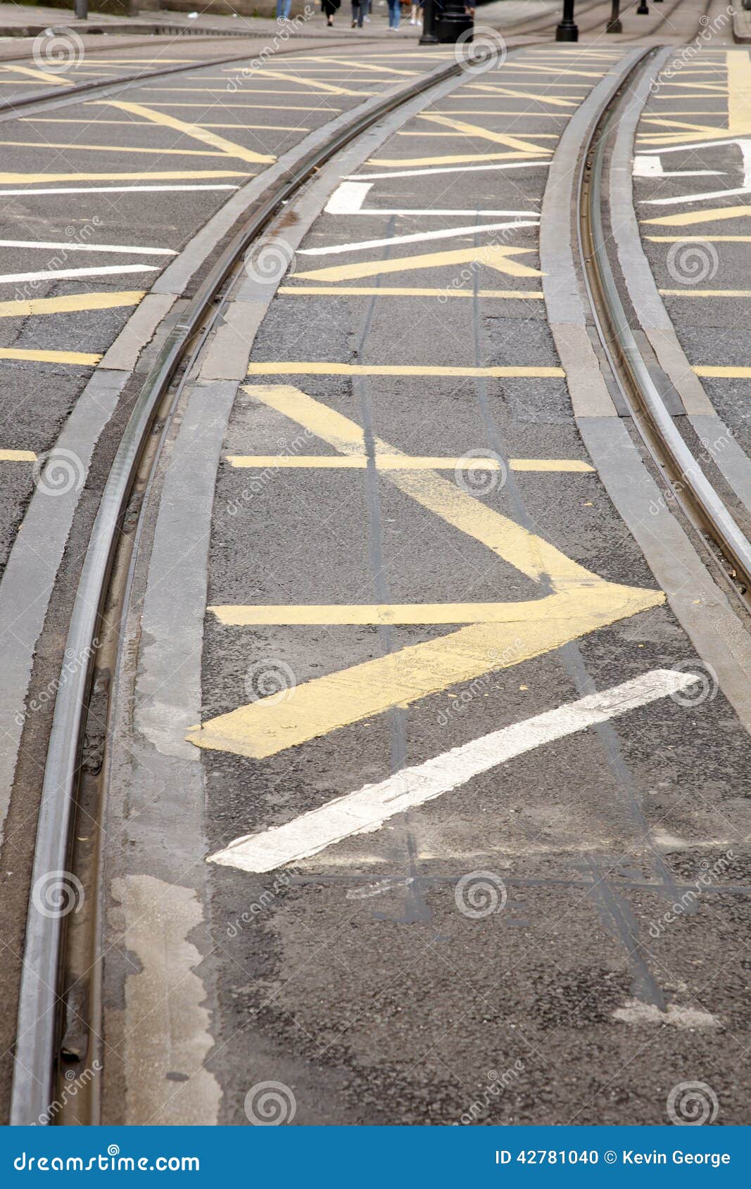 Tram Tracks stock photo. Image of road, tram, manchester - 42781040