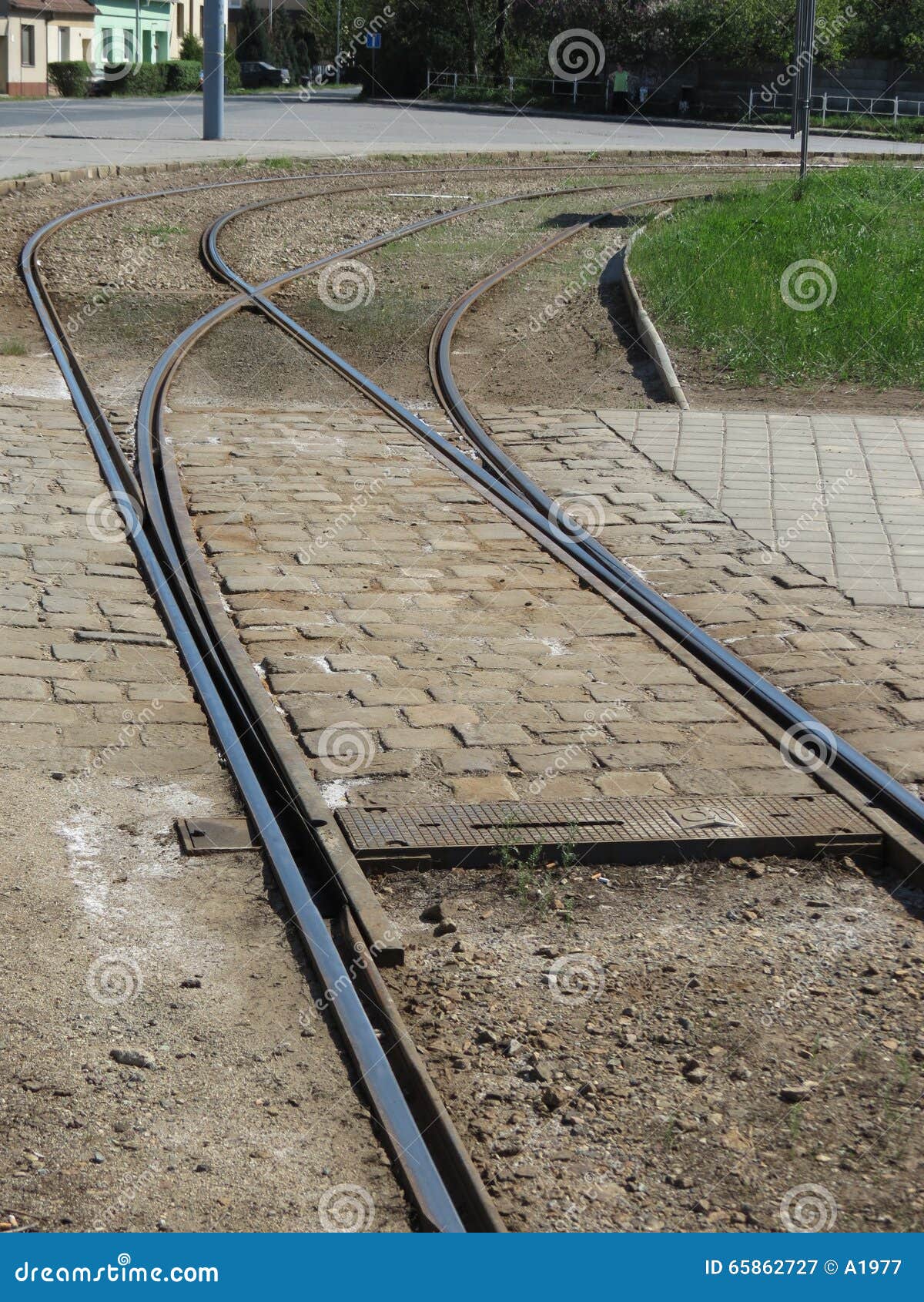 Tram tracks stock image. Image of railroad, track, transportation ...