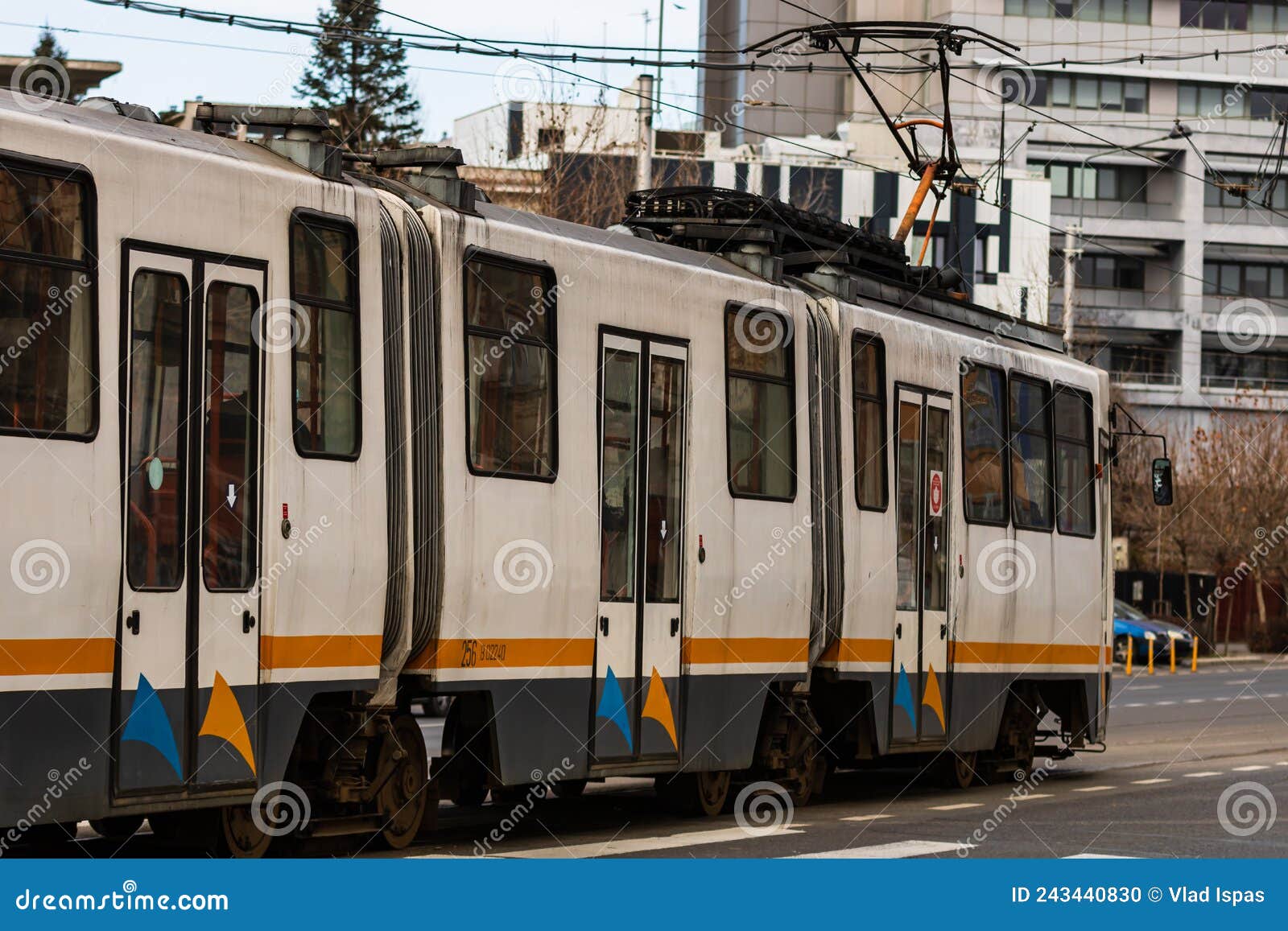 Tram in Traffic on the Streets of Bucharest, Romania, 2022 Editorial ...