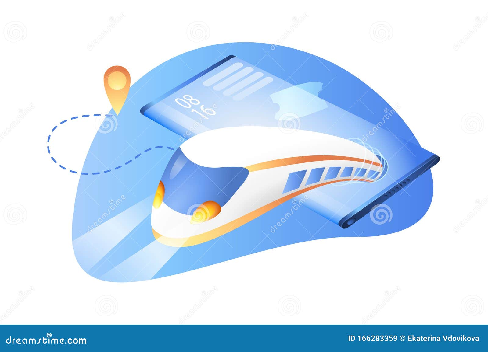 Tram, Trolley, Screen for Tracking Urban and Rural Transport. Stock ...