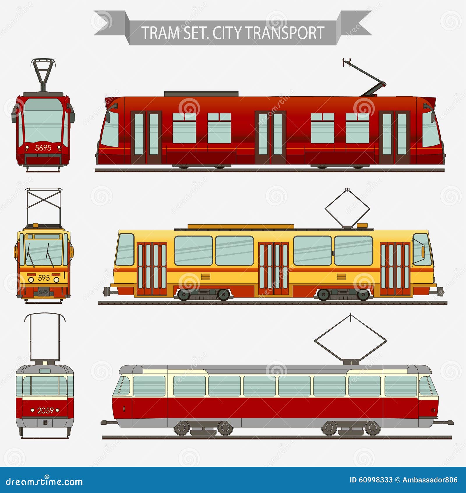 Tram vector city transport stock vector. Illustration of cable - 60998333